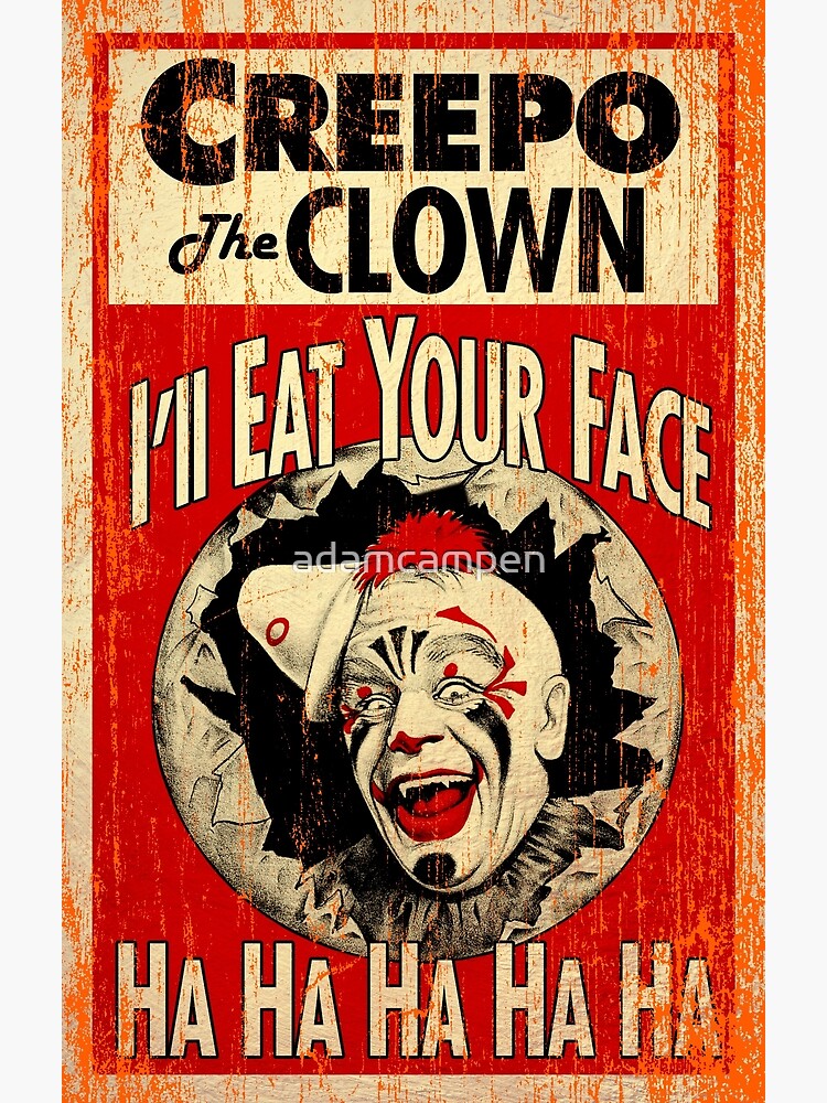 Creepo the Clown Canvas Poster Decor Landscape Office Room Decor Gift ...