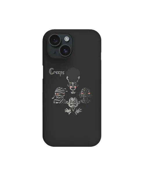 Creeps Spooky Horror Monster Pattern Phone Case for iPhone 16 15 14 13 ...
