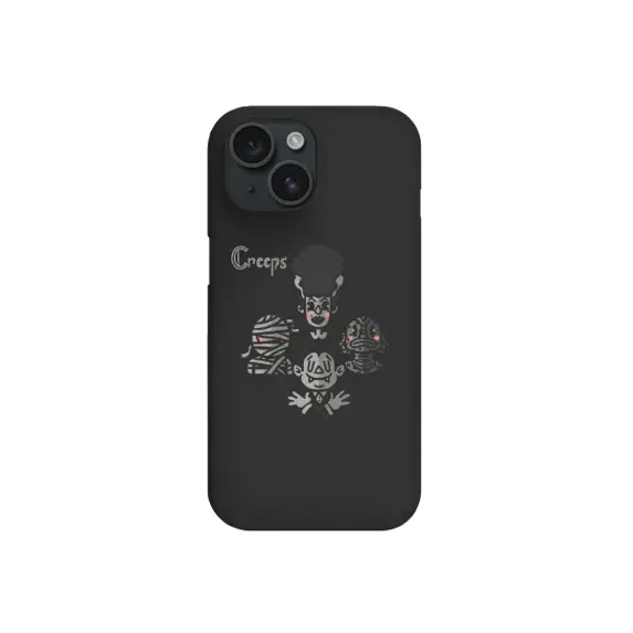 Creeps Spooky Horror Monster Pattern Phone Case for iPhone 16 15 14 13 ...