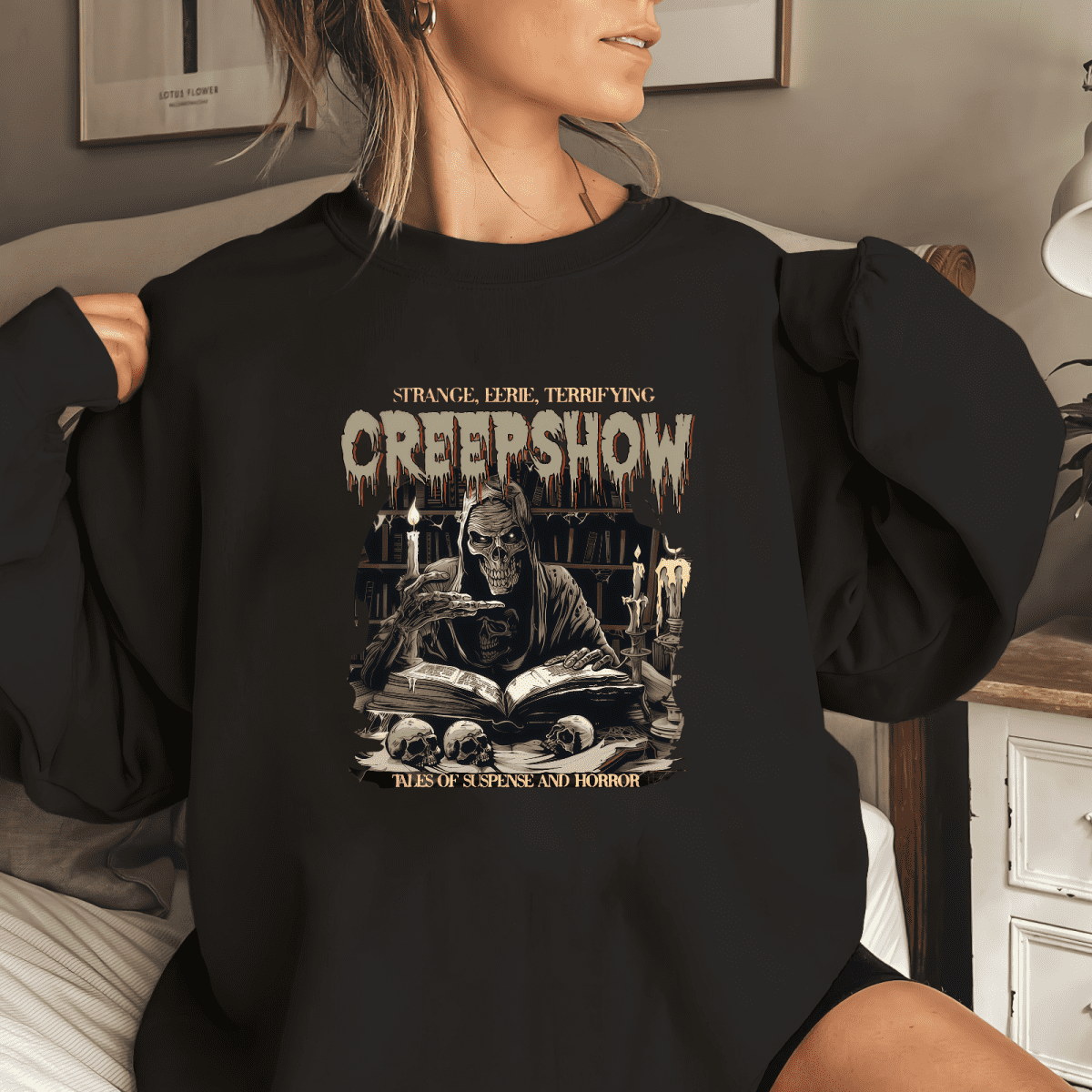 Creepshow - Vibe Graphic Sweatshirt,Tops Has Relatable “‘CREEPSHOW ...