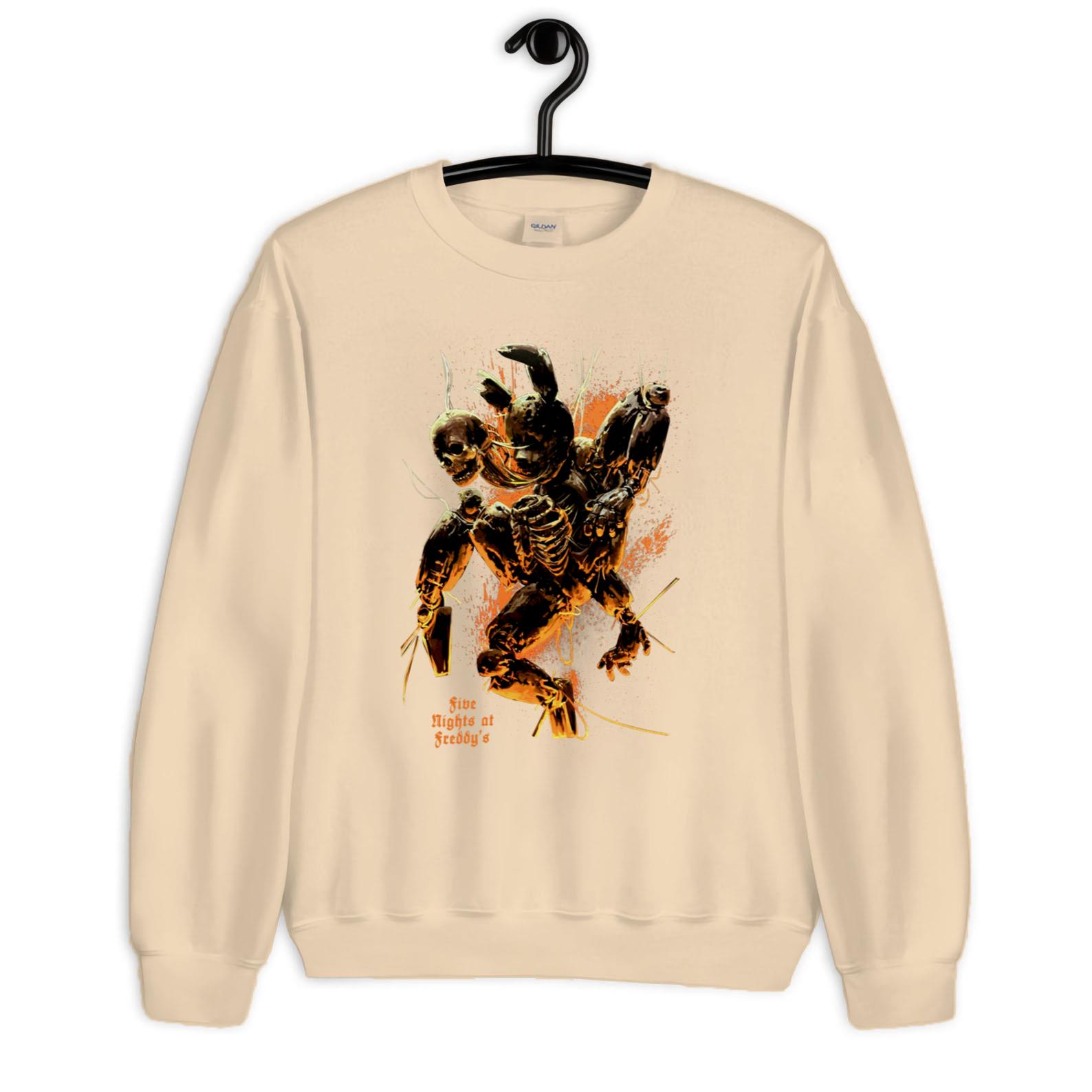 Creepy Animatronic Horror Style Jumbo Graphic T-Shirt for Fans of Scary ...