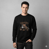 Creepy Biker Girl Gothic Retro Halloween Pinup Style Sweatshirt, up to ...