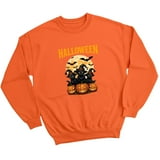 Creepy Black Cat Pumpkin Full Moon Halloween Witch Themed Graphic Top ...