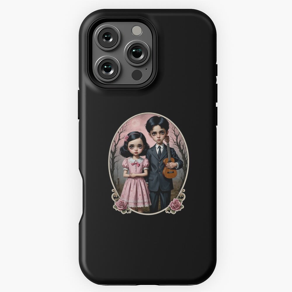 Creepy Boy and Girl In The Moonlight Phone Case for iPhone 16 15 14 13 ...