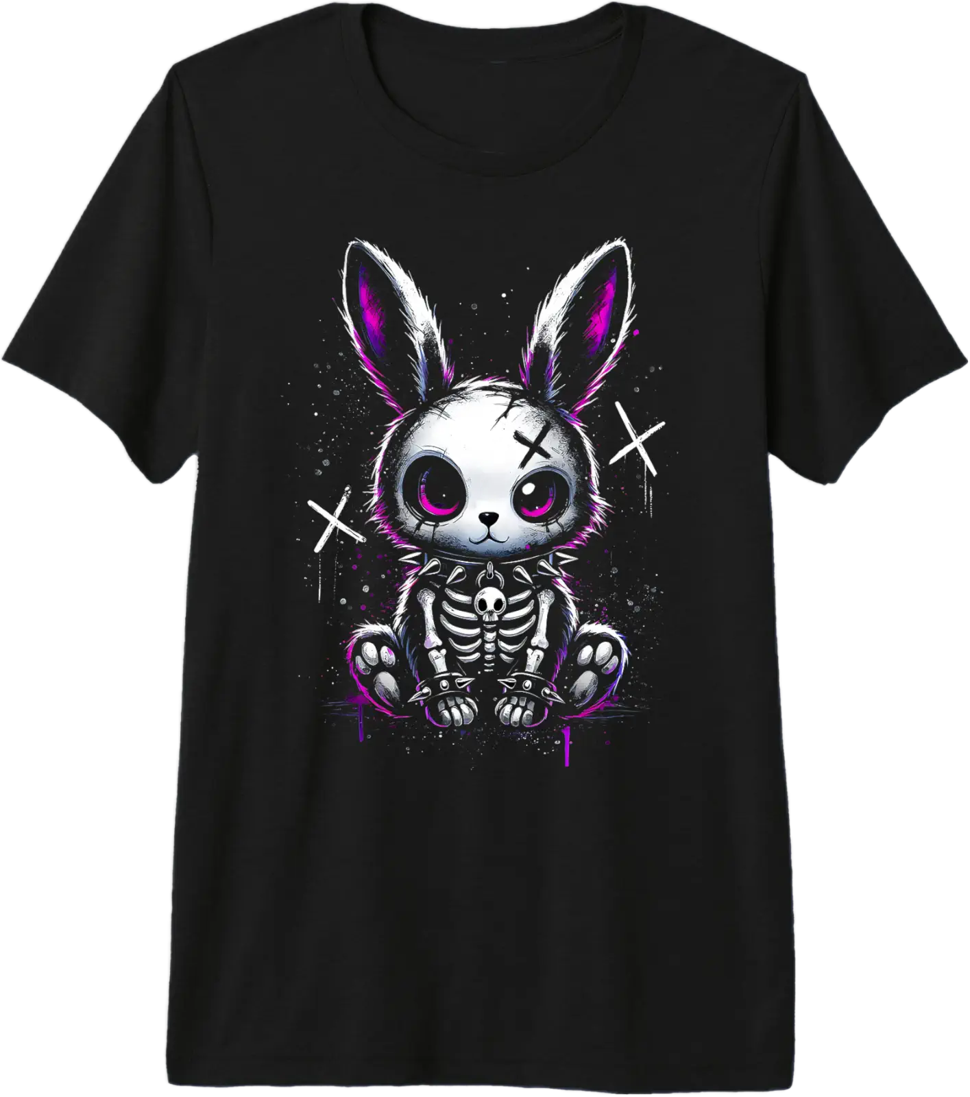 Creepy Bunny Gothic Aesthetic, Cute Rabbit Alt Goth Grunge Tri-Blend T ...