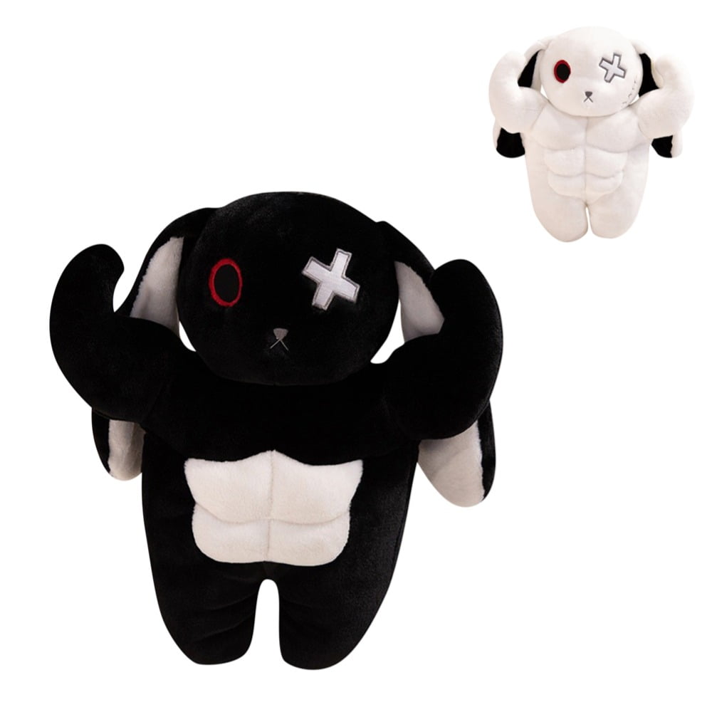Creepy Bunny Plush Toy, Muscle Rabbit Plush Furry Gothic Style, Rabbit ...