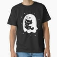 Creepy Cat Snatcher Ghost Holding Black Cat H34321 T-Shirt, for Men and ...