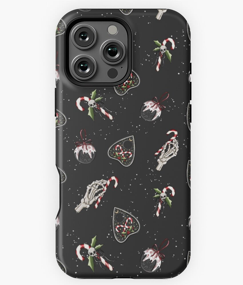 Creepy Christmas Candy Canes Creepy Phone Case for iPhone 16 15 14 13 ...