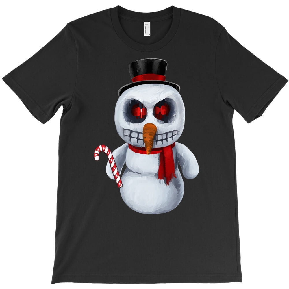 Creepy Christmas Funny Evil Snowman Stole My Candy Cane Holiday Graphic ...