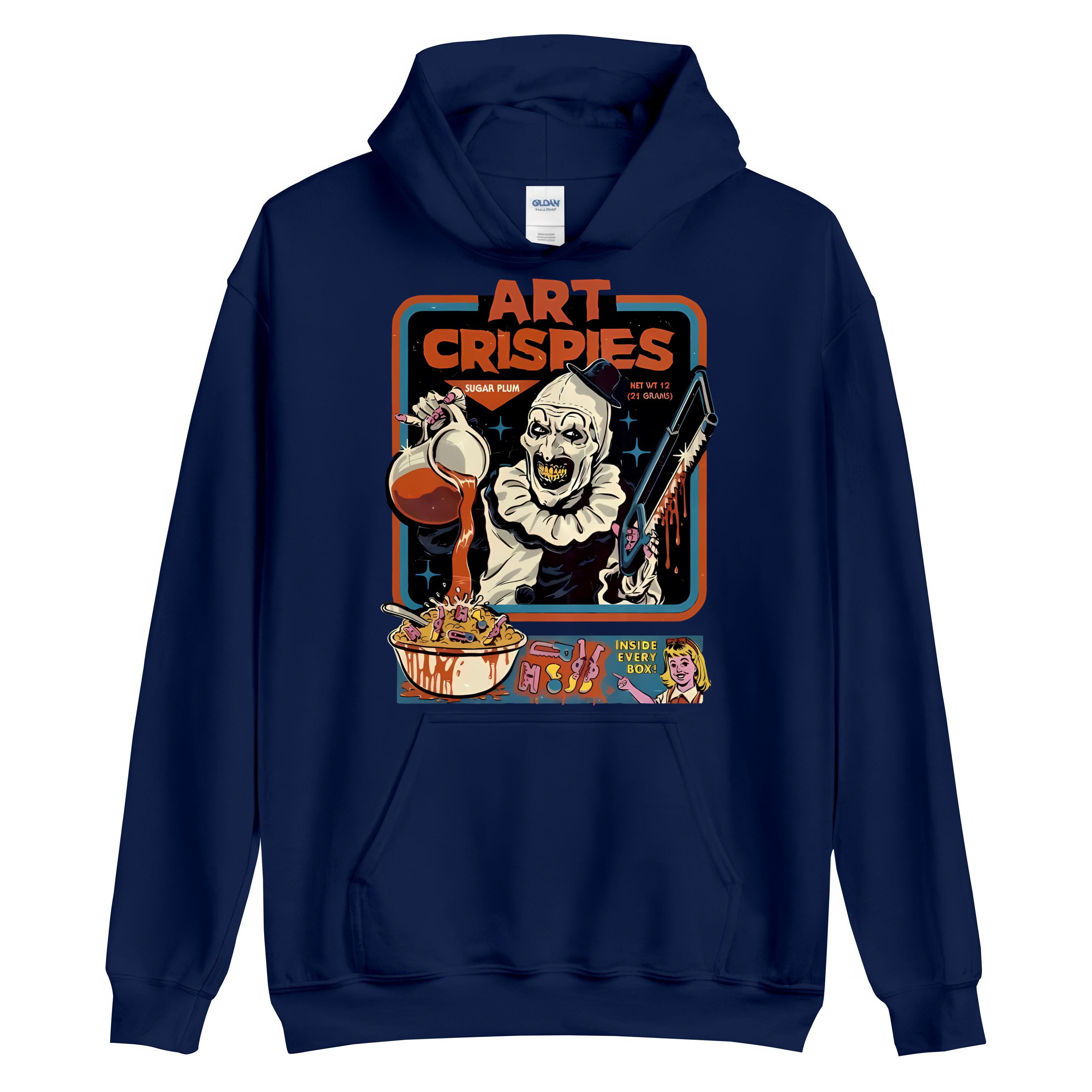Creepy Clown Crispies Horror Graphic Shirt, Dark Horror Movie Tee, Size ...