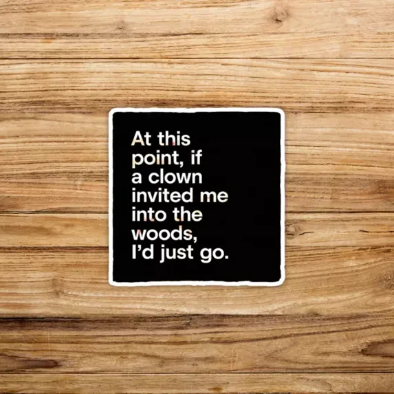 Creepy Clown Horror Sticker Dark Vinyl Decal Edgy Goth Aesthetiphone ...