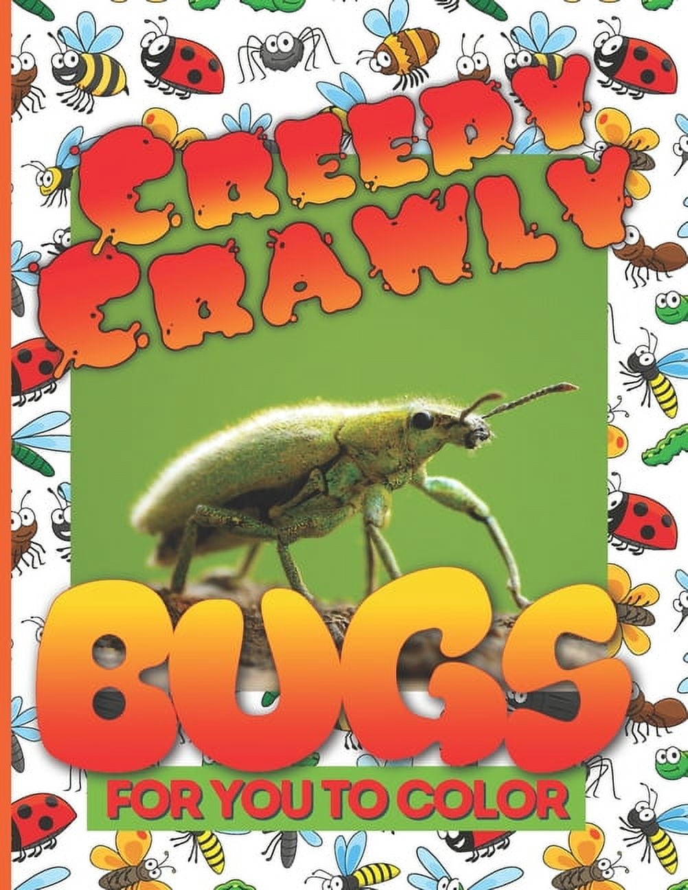 Creepy Crawly Bugs For You To Color: 33 large size hand drawn insect ...