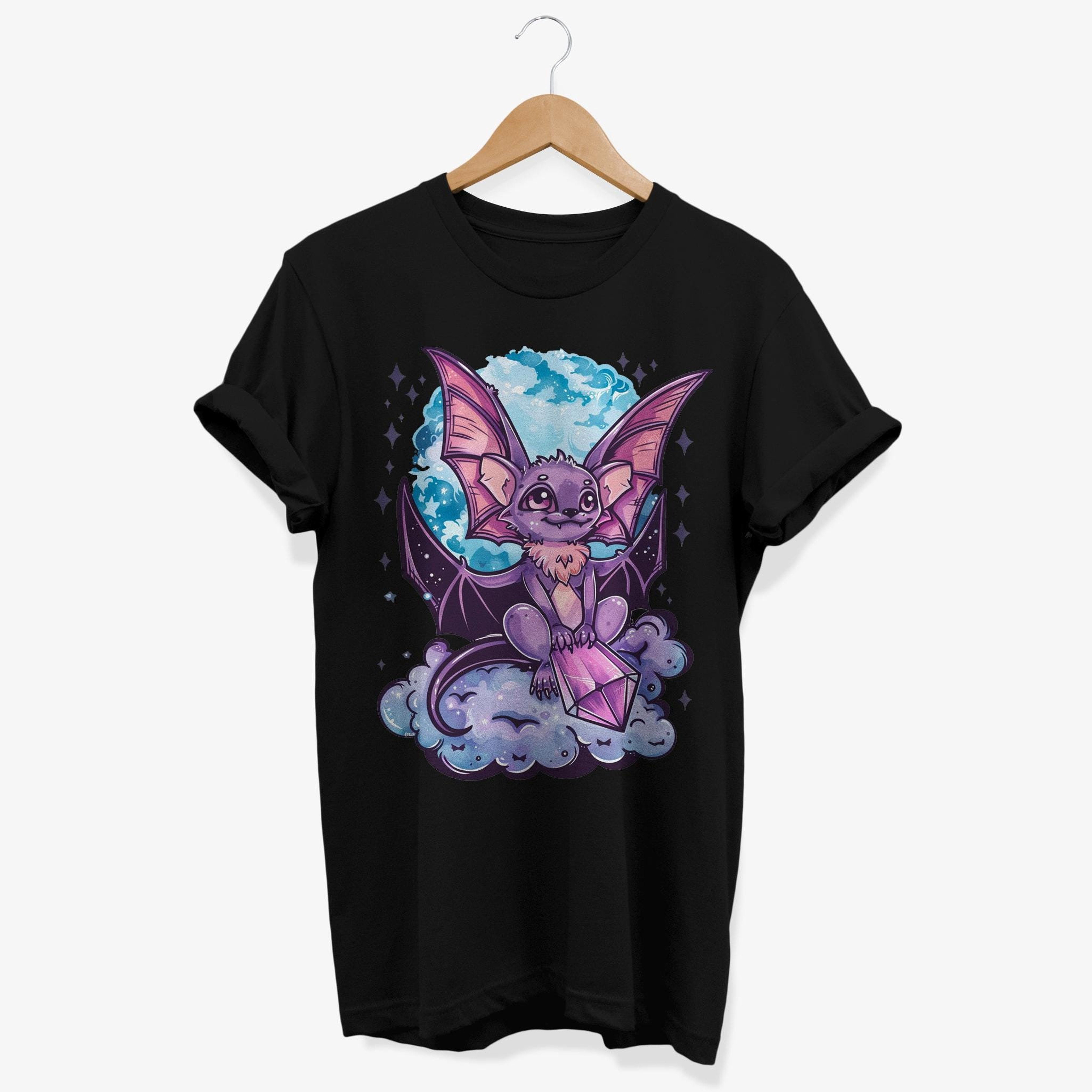 Creepy Cute Bat Crystal T-shirt | Whimsical shirt | Alchemist Clothing ...