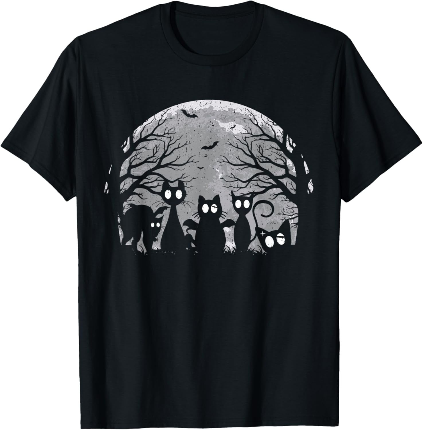 Creepy Cute Cats Alt Goth Grunge Horror Aesthetic Gothic T-Shirt ...