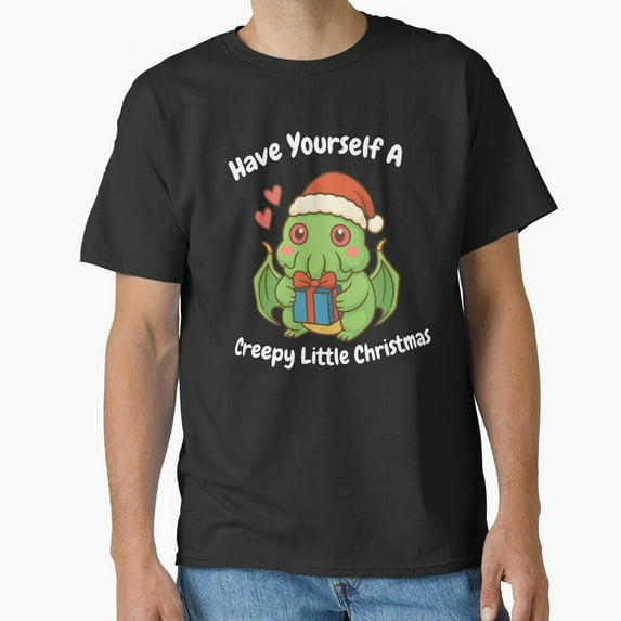 Creepy Cute Cthulhu Kawaii Holiday Monster Christmas Theme Unisex T ...