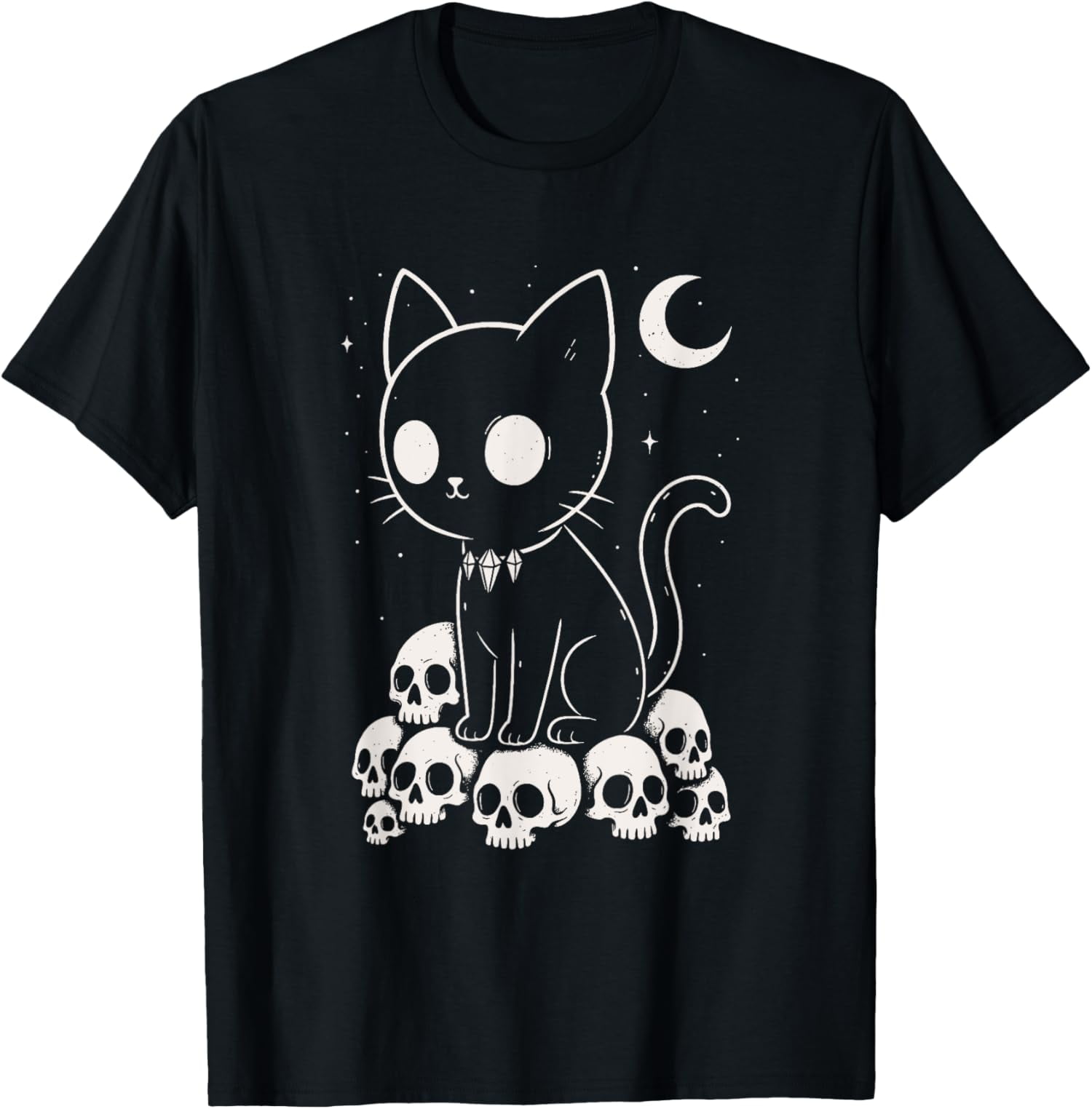 Creepy Cute Halloween Cat Skulls Creepy Cute Kitty Goth Black Alt ...