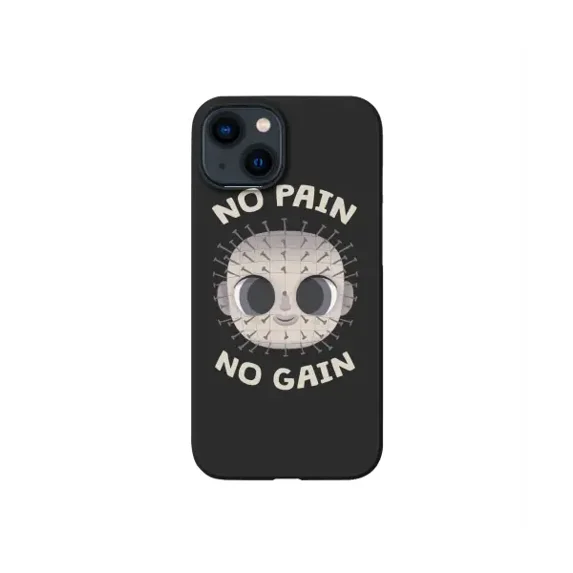 Creepy Cuties No Pain No Gain Funny Phone Case for iPhone 16 15 14 13 ...