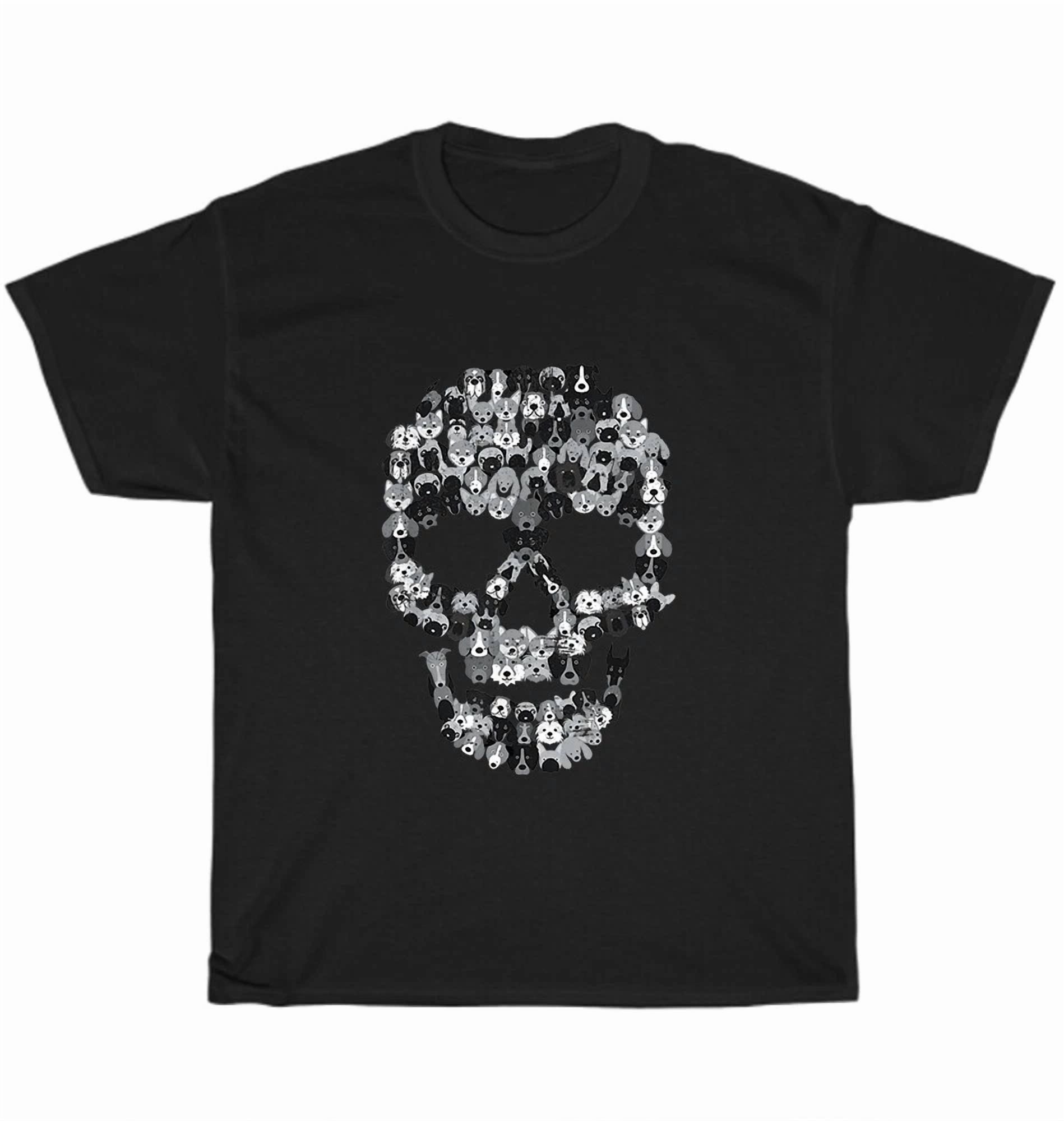 Creepy Dog Spirit Art Dark Puppy Creature Horror Style Graphic Unisex T ...