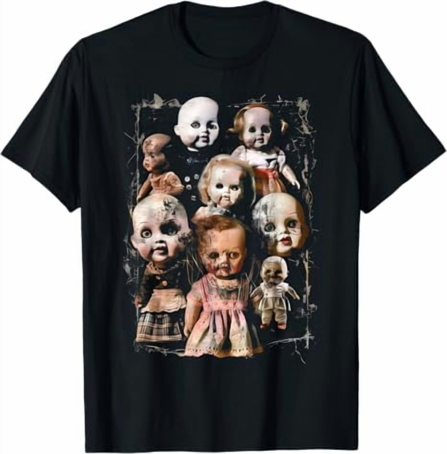 Creepy Dolls Haunted Possessed Horror Movie Goth Alt Scary T-Shirt ...