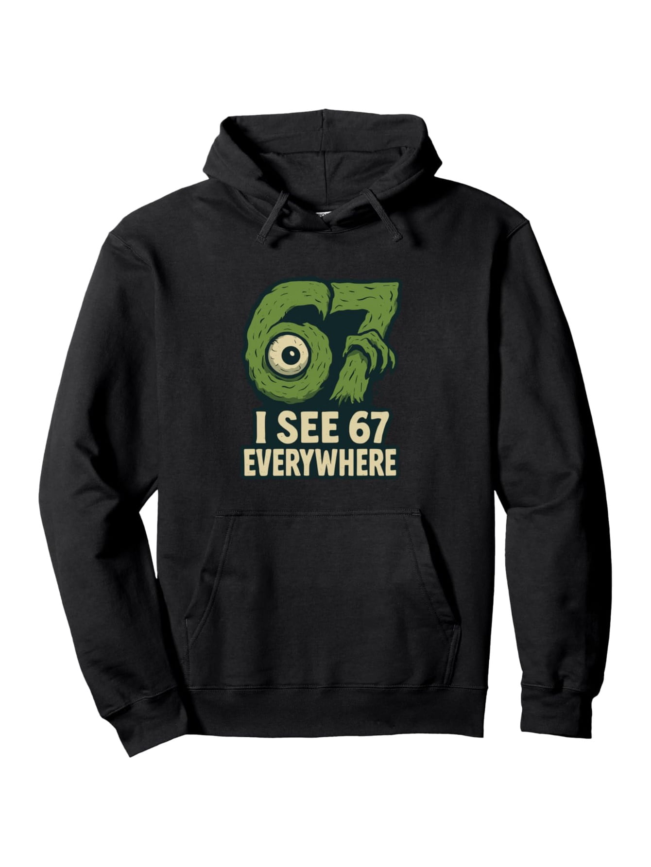 Creepy Eyeball 67 Meme Haunted Number Funny Math Halloween Hoodie - 50% ...