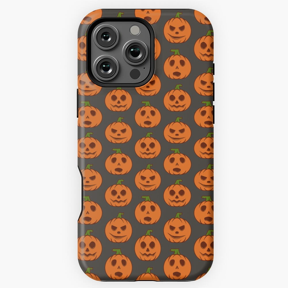 Creepy Halloween Jack O Lanterns Seamless Pattern Phone Case for iPhone ...