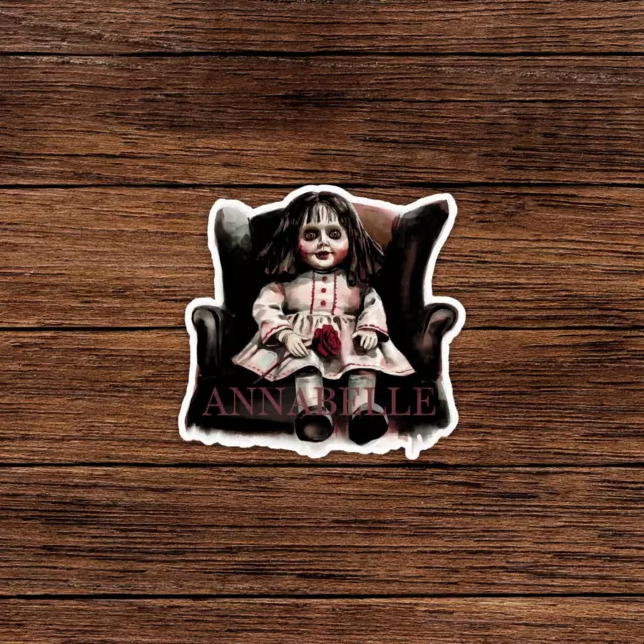 Creepy Horror Annabelle Doll Sticker - Scary Haunted Decal For Laptops ...