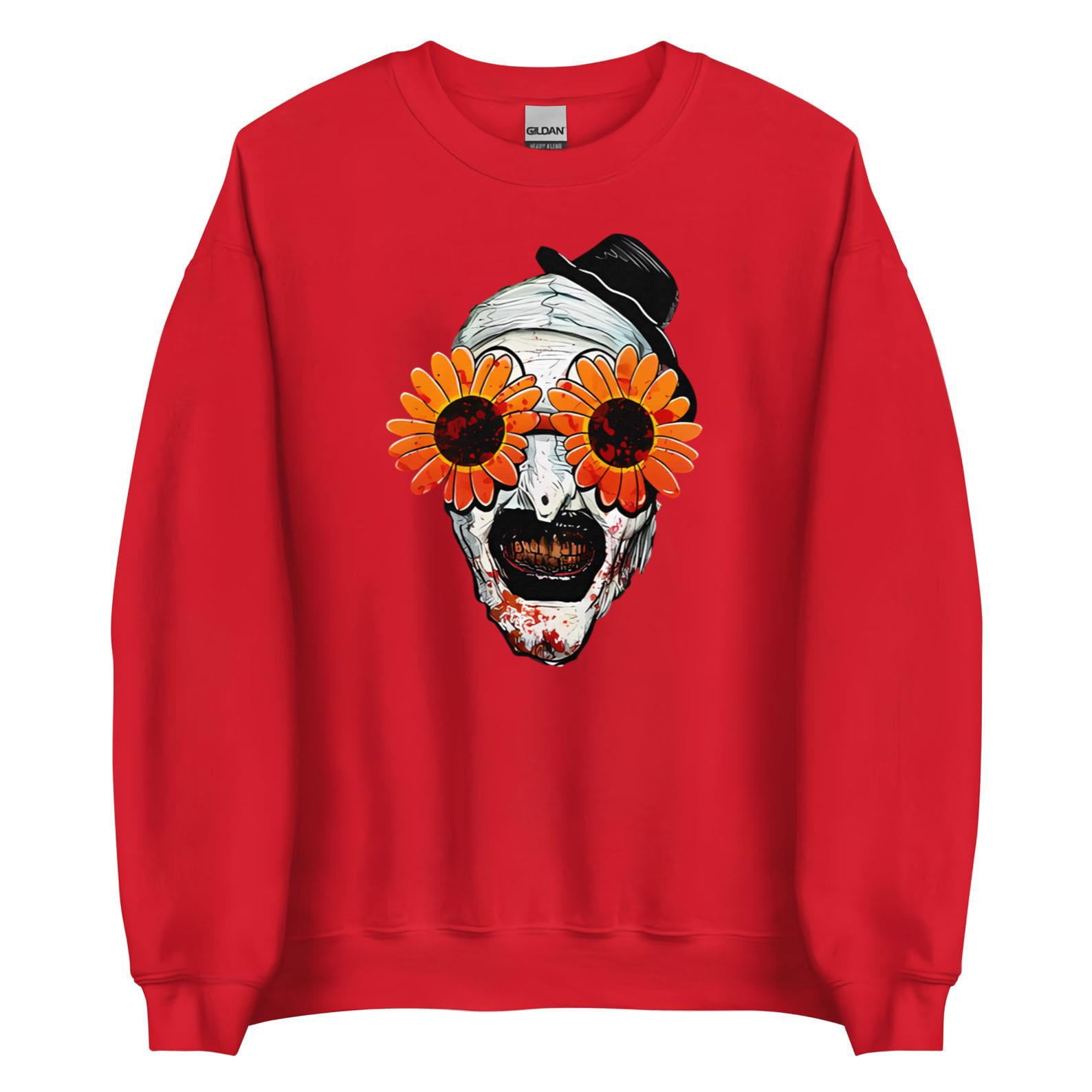 Creepy Horror Clown-Inspired Shirt, Sunflower Sunglasses Graphic ...