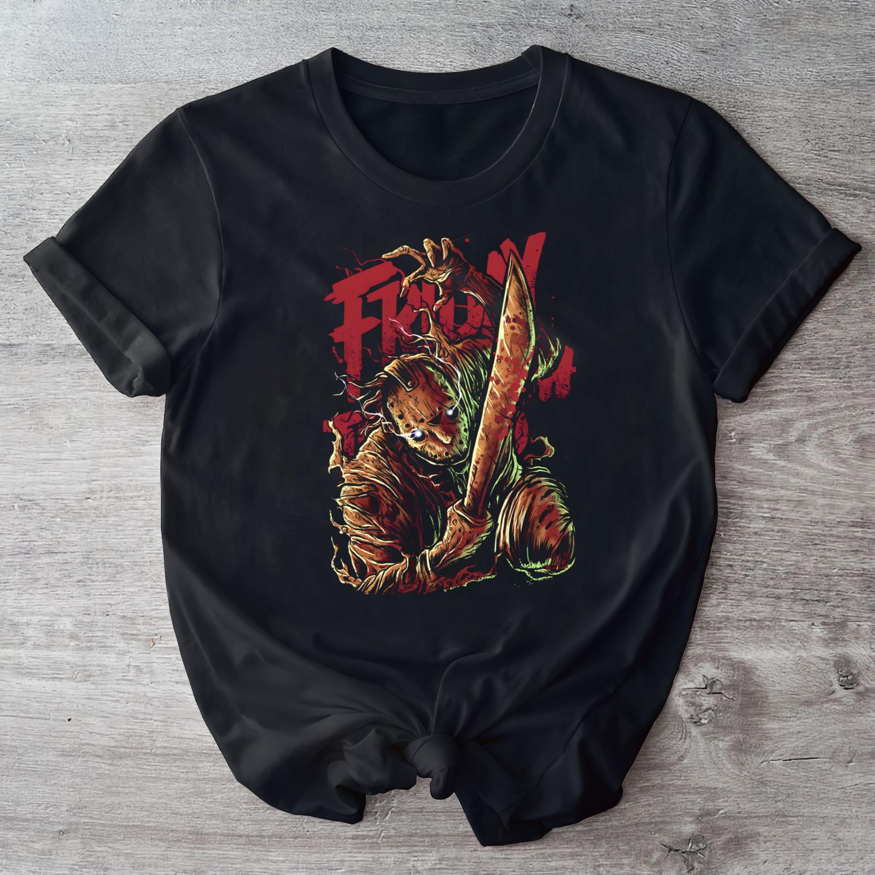 Creepy Horror Tribute Shirt, Retro Movie Night Graphic Tee for Fans ...