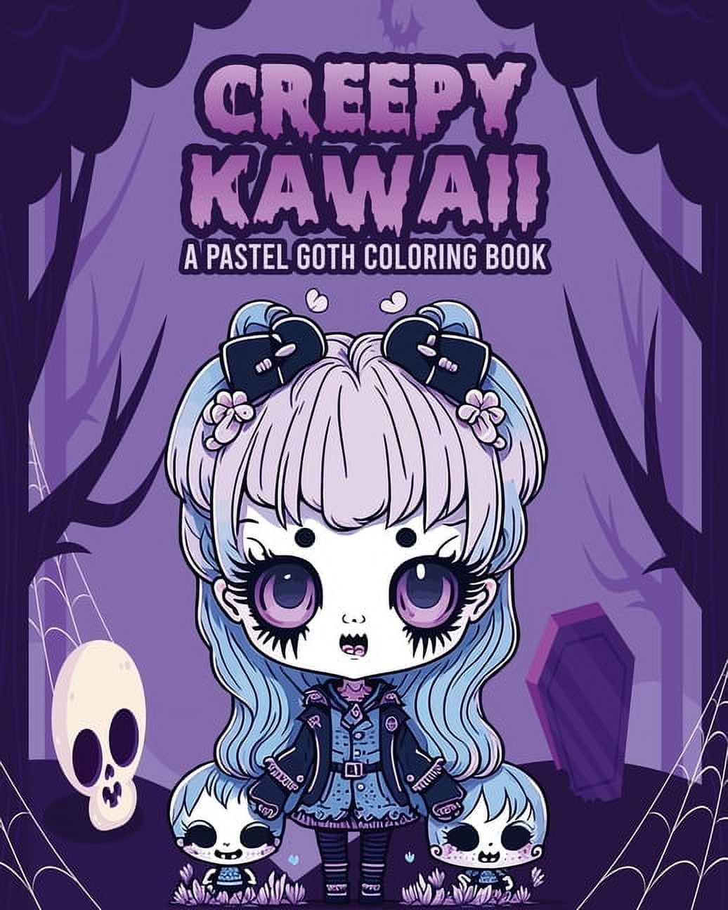 Creepy Kawaii - A Pastel Goth Coloring Book: Spooky Halloween for Kids ...