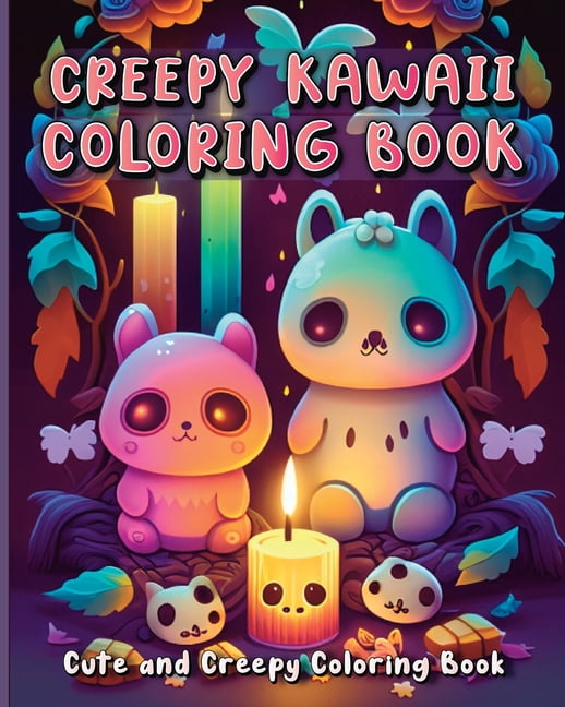 Creepy Kawaii Coloring Book: Amazing Pastel Goth Coloring Pages for ...