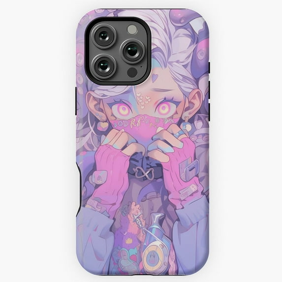 Creepy Kawaii Pastel Tentacle Horror Anime Girl Phone Case for iPhone ...