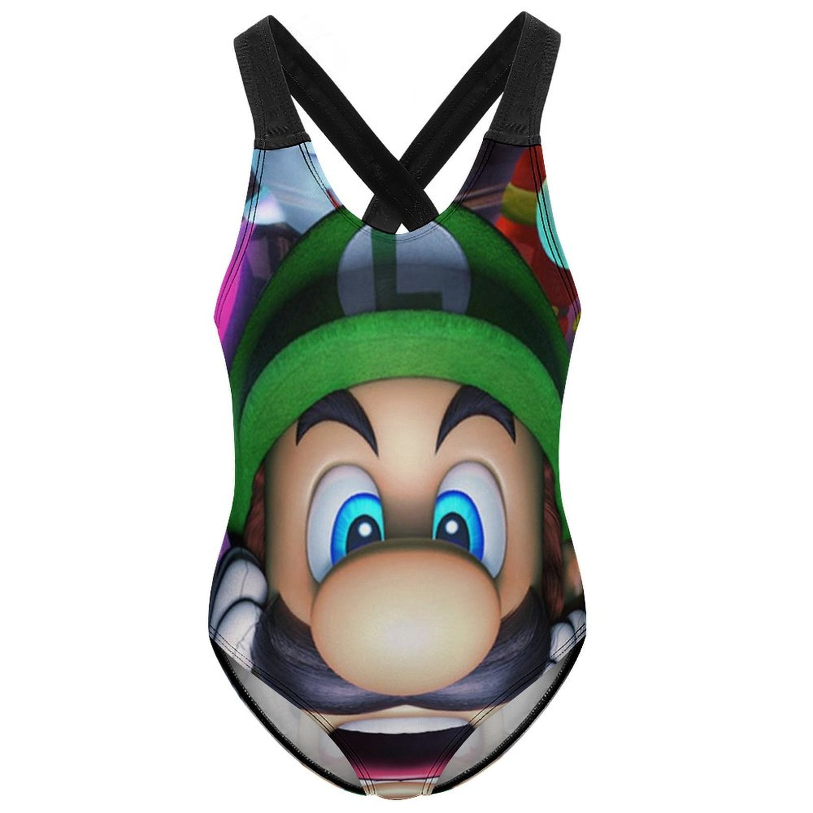 Creepy Luigi's Mansion Girl's One-piece Swimsuit Summer Children's ...