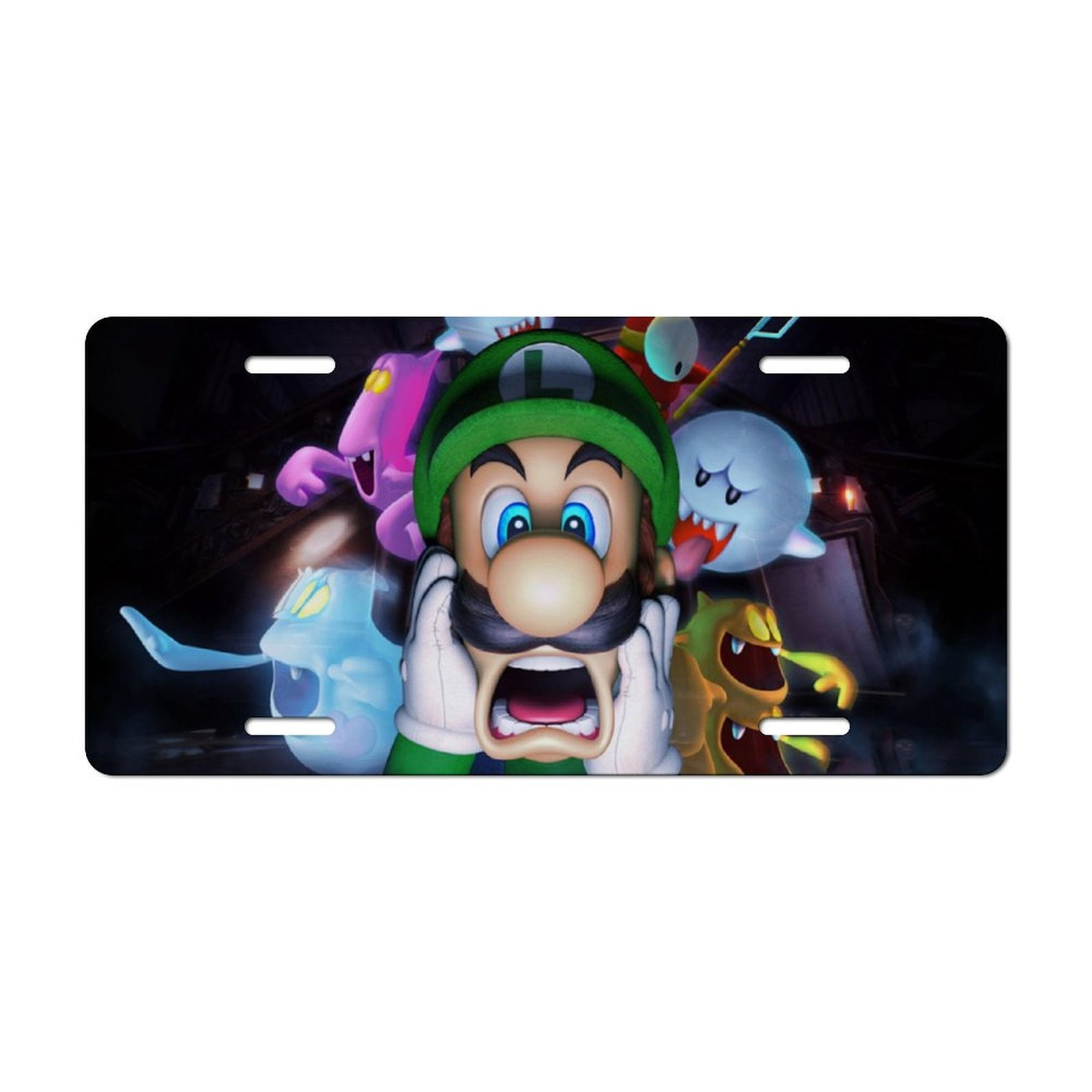 Creepy Luigi's Mansion License Plate Cover Aluminum For Various Car ...