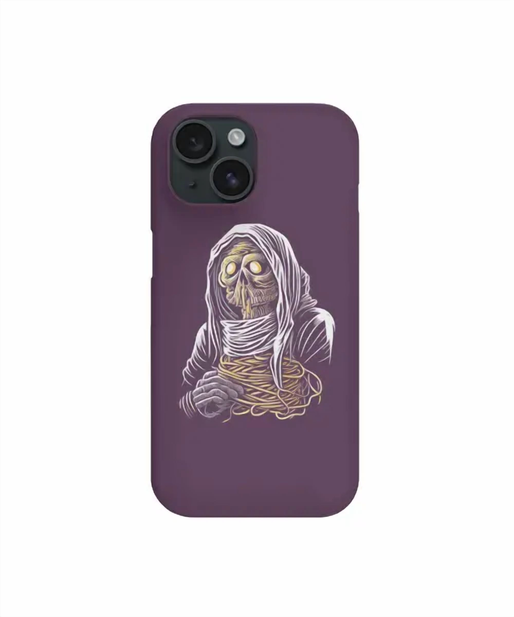 Creepy Noodles Funny Spooky Food Art Phone Case for iPhone 16 15 14 13 ...