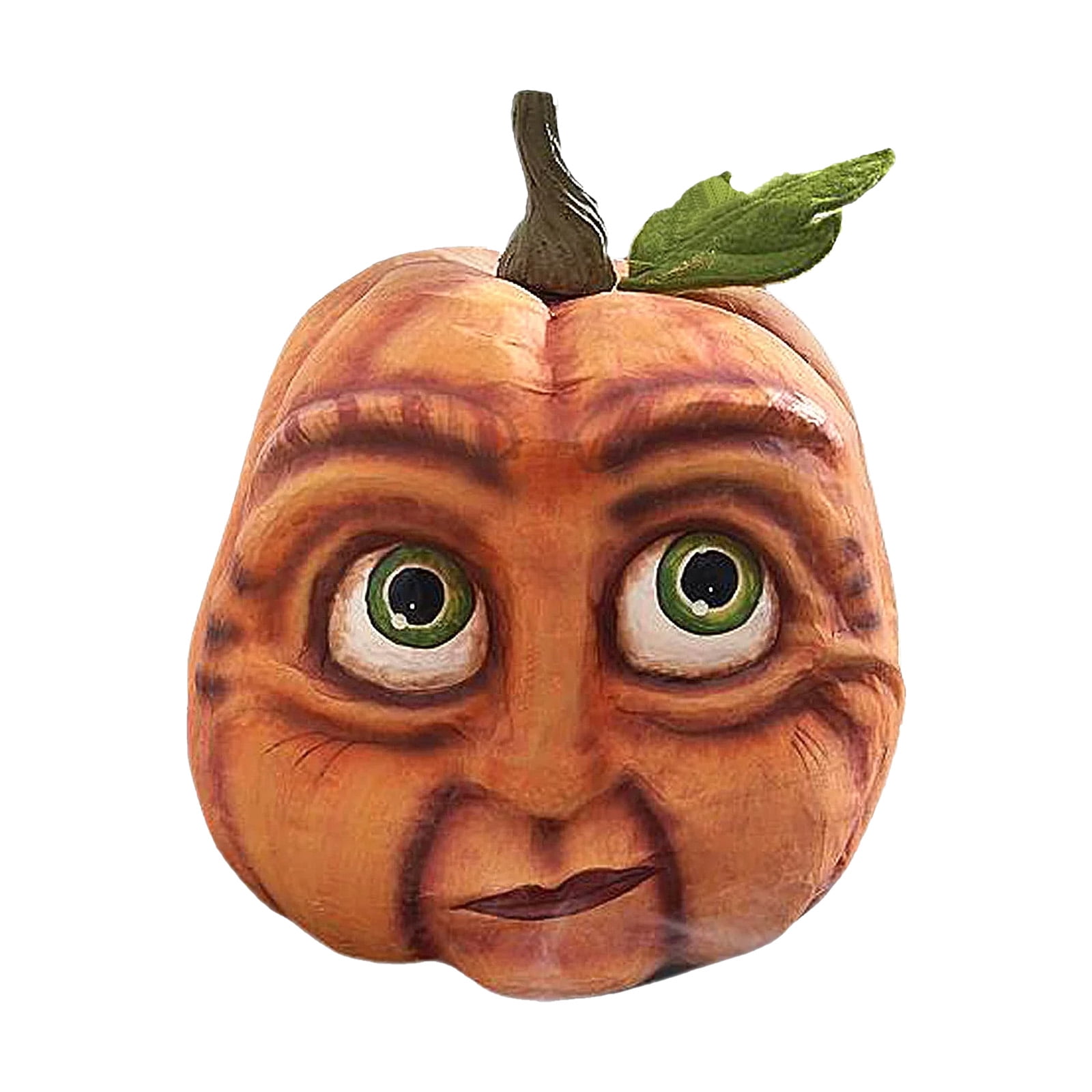 Creepy Pumpkin Ghost Figurines, Pumpkin Head Freak Resin Pumpkin for ...