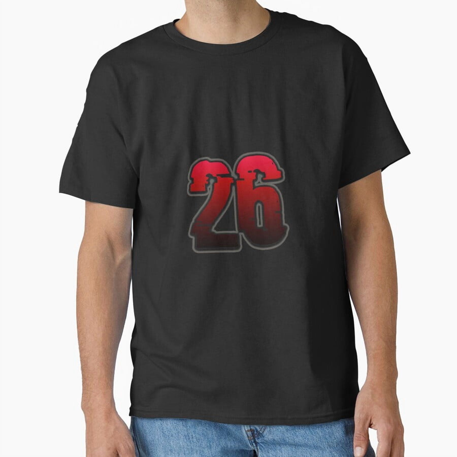 Creepy Red Number 26 Funny Horror Style Text Graphic Design Fun Unisex ...