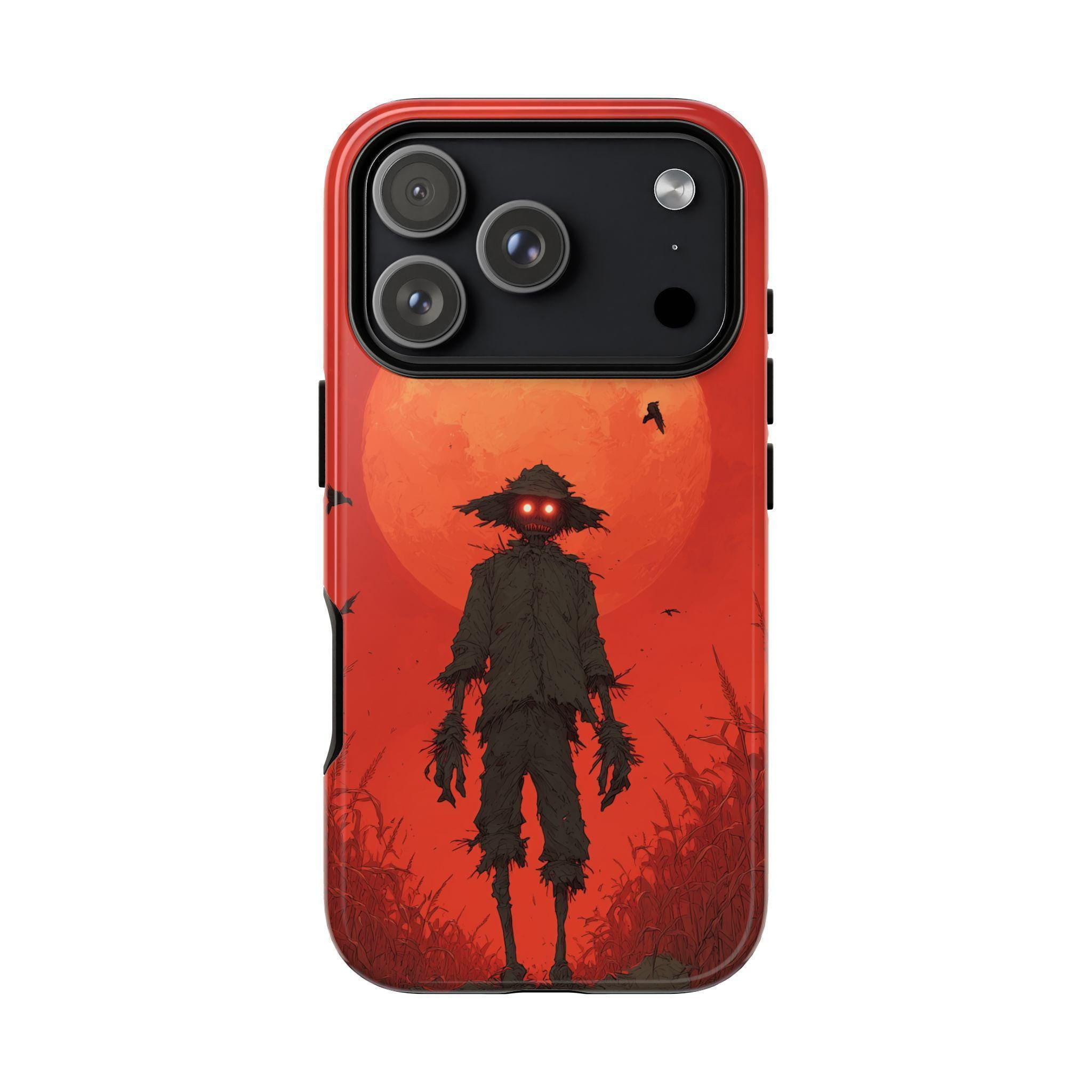Creepy Scarecrow Blood Red Moon Dark Harvest Night Phone Case 17 16 15 ...