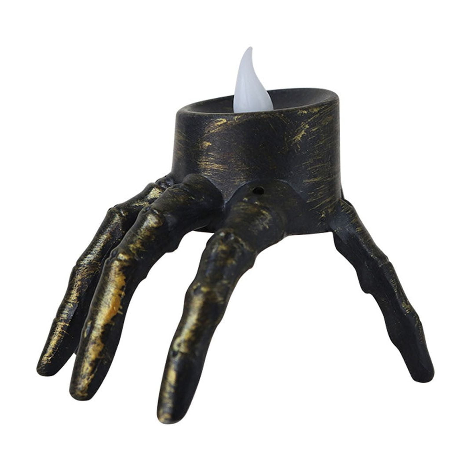 ‌Creepy Skeleton Hand LED Candle Halloween Decorations - Realistic Bone ...
