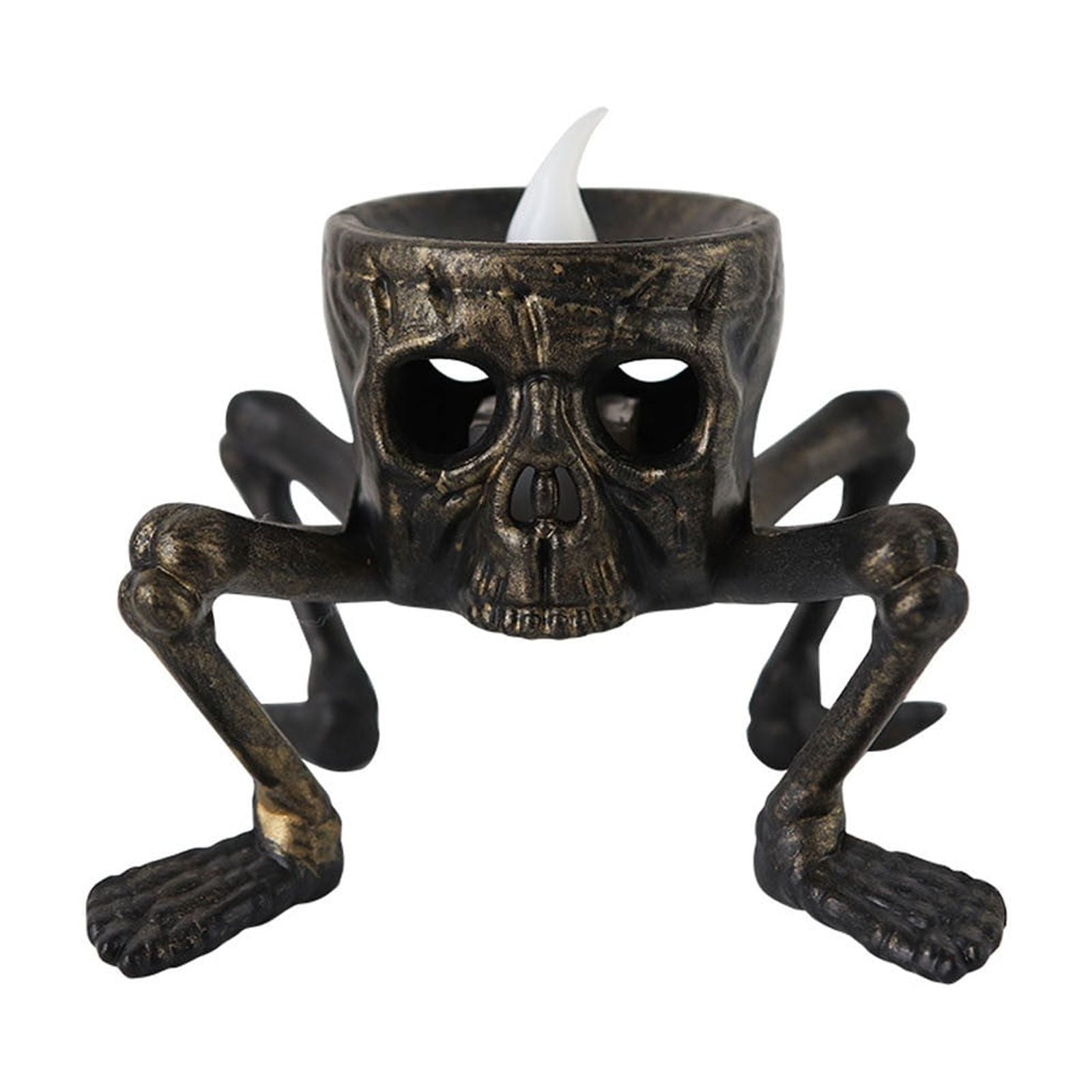 ‌Creepy Skeleton Hand LED Candle Halloween Decorations - Realistic Bone ...