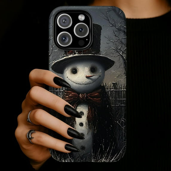 Creepy Snowman Gothic Winter Holiday Phone Case 17 16 15 14 13 12 11 ...