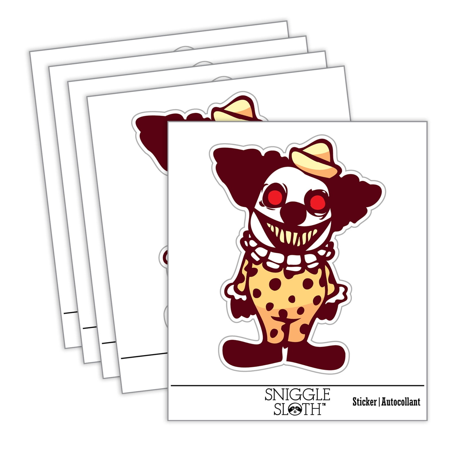 Creepy Spooky Little Grinning Clown Horror Car Window Bumper Water ...