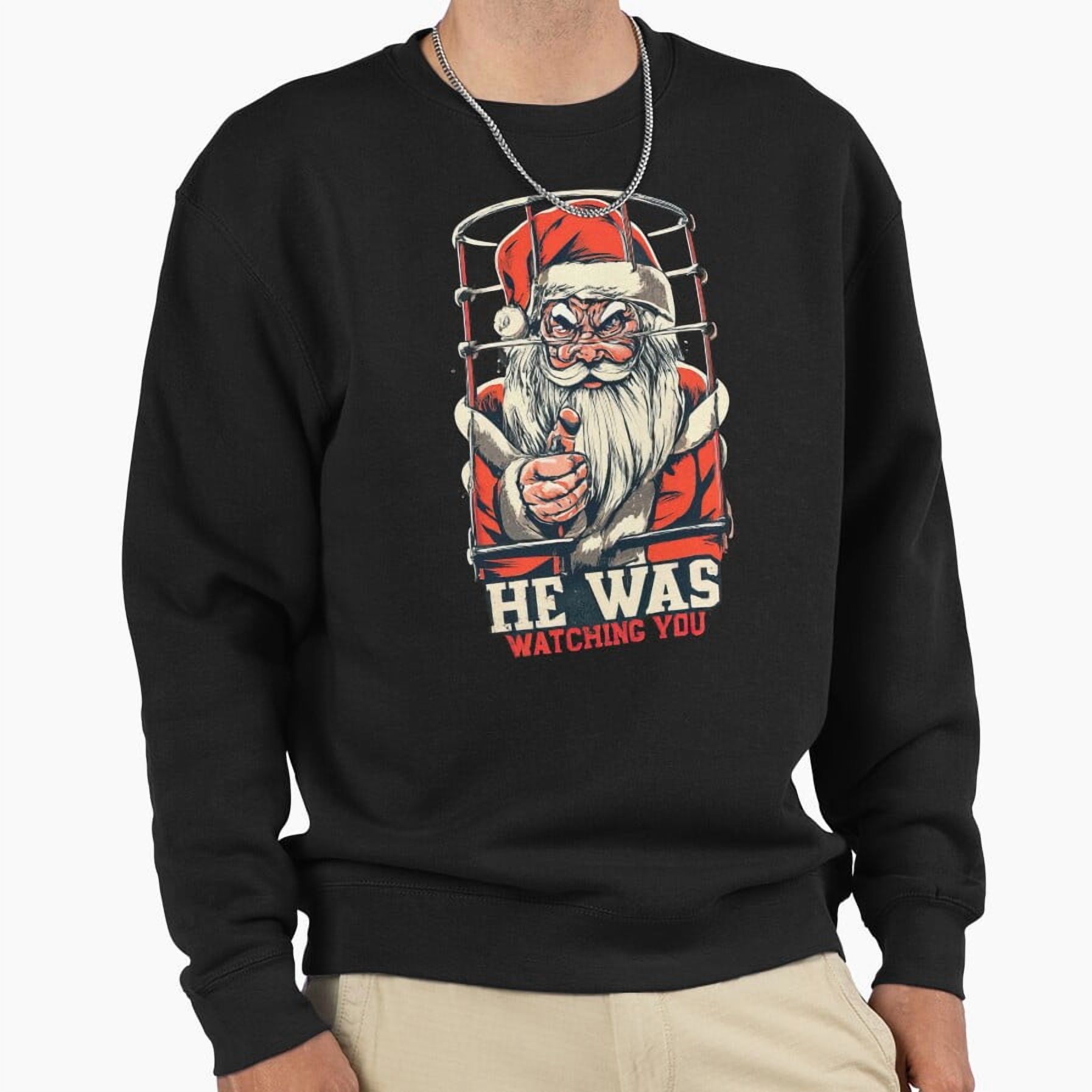 Creepy St. Nick Claus Christmas Unisex Sweatshirt Funny Horror Retro ...