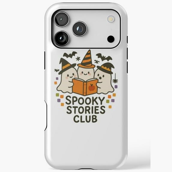 Creepy Stories Club Cute Halloween Ghosts Reading Art Phone Case for ...