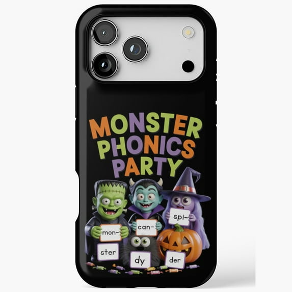 Creepy Syllables Monster Halloween Word Teacher Pun Phone Case for ...