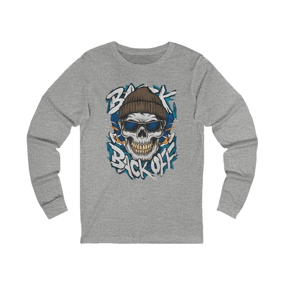 Creepy Unisex Skull Long Sleeve Tee, Skull Jersey Shirt, Skeleton T ...