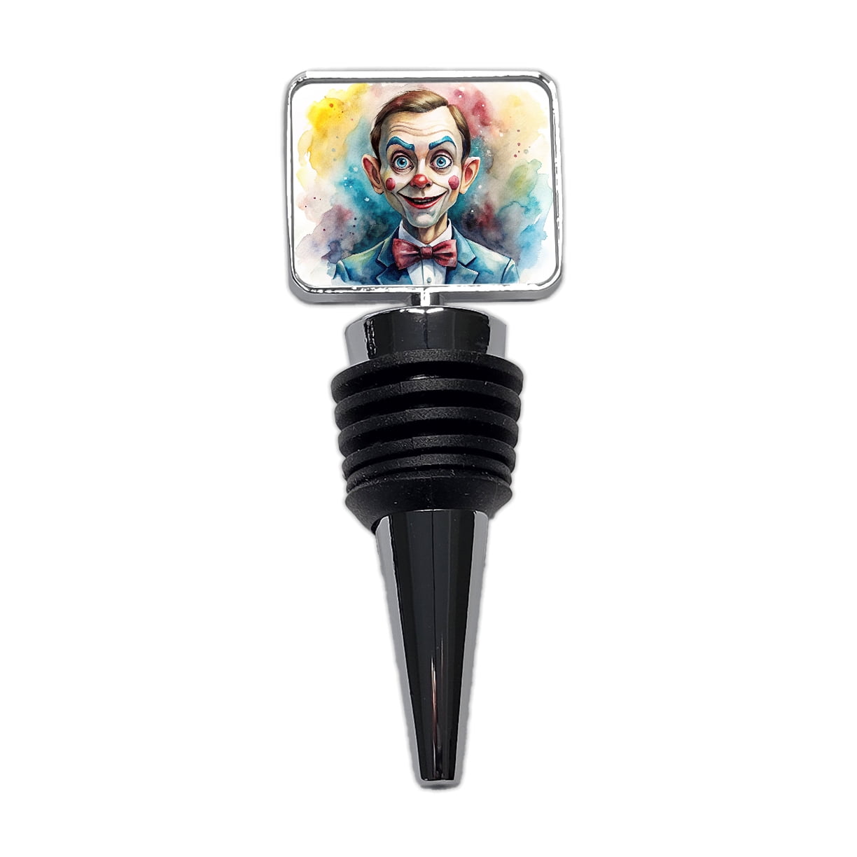 Creepy Ventriloquist Dummy Watercolor Wine Bottle Stopper Cap Plug ...