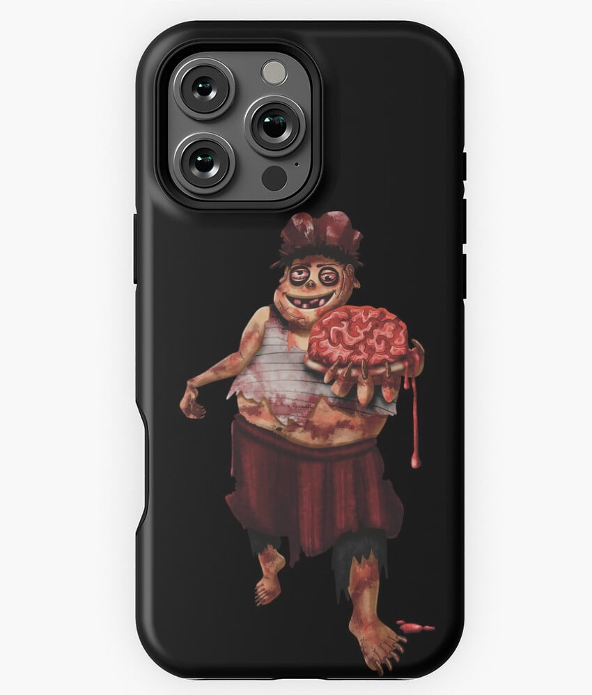 Creepy Zombie Brain For Breakfast M13200 Phone case for iPhone 11 to 16 ...