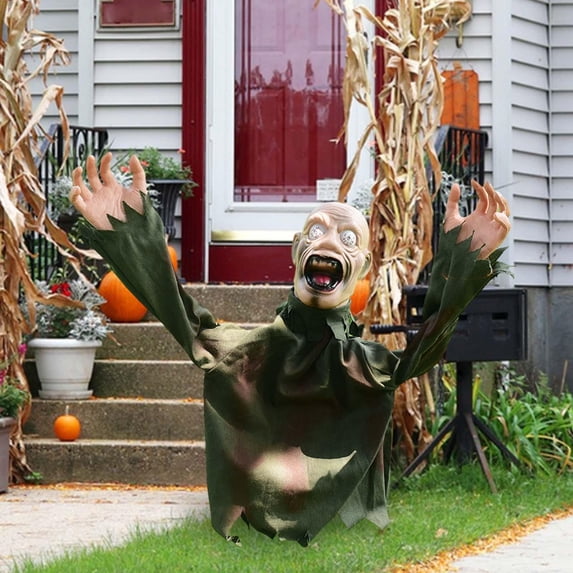 Creepy Zombie Lawn Stake, Outdoor Prop Horror Theme Party Favors, Scary ...