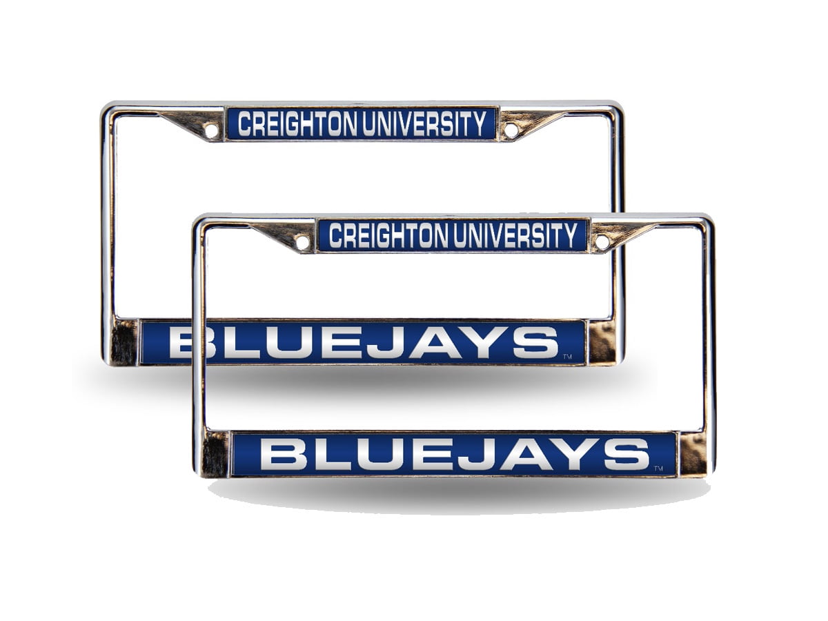 Creighton University Blue Jays Chrome Metal (Set of 2) Laser Cut ...