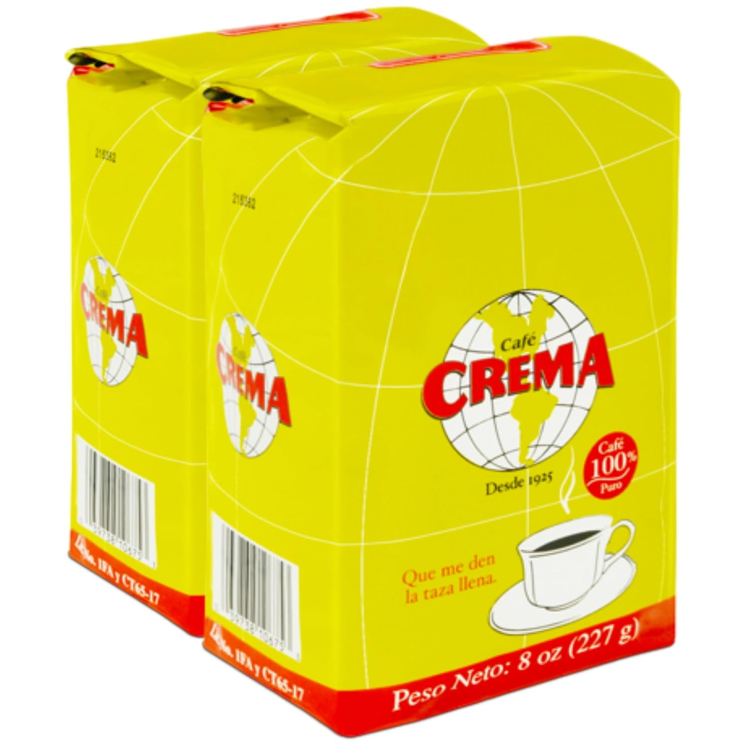 Cafe Crema Puerto Rican Ground Coffee, Creamy Flavor, Medium Roast, 8 ...